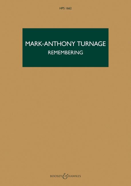 Remembering / Turnage (B&H):